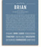 Brian Personalized Name Meaning Art Prints – Name Stories