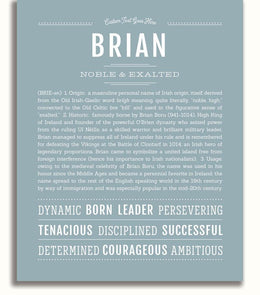 Brian | Name Art Print – Name Stories