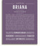 Briana Personalized Name Meaning Art Prints – Name Stories