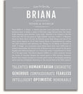 Briana | Name Art Print – Name Stories