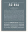 Briana | Name Art Print – Name Stories