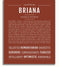 Briana Personalized Name Meaning Art Prints – Name Stories