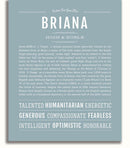 Briana | Name Art Print – Name Stories