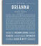 Brianna Personalized Name Meaning Art Prints – Name Stories