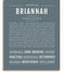Briannah | Name Art Print – Name Stories