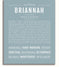 Briannah | Name Art Print – Name Stories