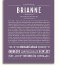 Brianne | Name Art Print – Name Stories