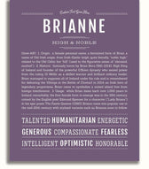 Brianne | Name Art Print – Name Stories