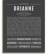 Brianne | Name Art Print – Name Stories