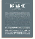 Brianne | Name Art Print – Name Stories