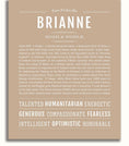Brianne | Name Art Print – Name Stories