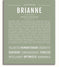 Brianne | Name Art Print – Name Stories