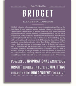 Bridget | Name Art Print – Name Stories