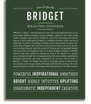 Bridget | Name Art Print – Name Stories