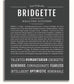Bridgette Personalized Name Meaning Art Prints – Name Stories