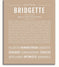 Bridgette | Name Art Print – Name Stories