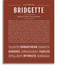 Bridgette | Name Art Print – Name Stories
