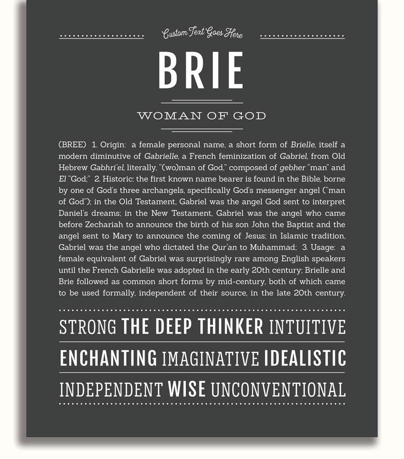 Brie | Name Art Print – Name Stories