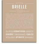 Brielle | Name Art Print – Name Stories