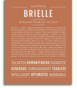 Brielle | Name Art Print – Name Stories