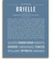 Brielle Personalized Name Meaning Art Prints – Name Stories