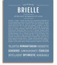 Brielle Personalized Name Meaning Art Prints – Name Stories