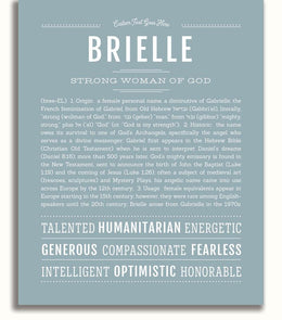 Brielle | Name Art Print – Name Stories