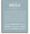 Brielle | Name Art Print – Name Stories