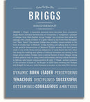 Briggs | Name Art Print – Name Stories