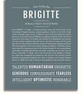 Brigitte Personalized Name Meaning Art Prints – Name Stories