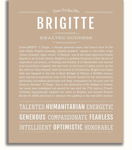 Brigitte | Name Art Print – Name Stories