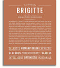 Brigitte Personalized Name Meaning Art Prints – Name Stories