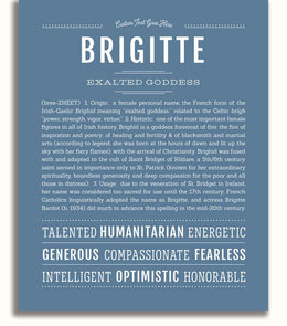 Brigitte | Name Art Print – Name Stories