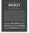 Brinley Personalized Name Meaning Art Prints – Name Stories