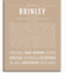 Brinley Personalized Name Meaning Art Prints – Name Stories
