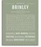 Brinley Personalized Name Meaning Art Prints – Name Stories