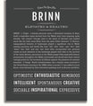 Brinn | Name Art Print – Name Stories