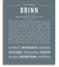 Brinn | Name Art Print – Name Stories