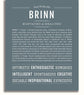 Brinn | Name Art Print – Name Stories