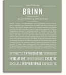 Brinn | Name Art Print – Name Stories