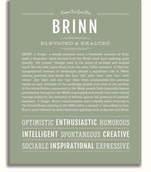 Brinn | Name Art Print – Name Stories