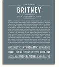 Britney | Name Art Print – Name Stories