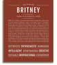 Britney | Name Art Print – Name Stories