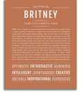 Britney | Name Art Print – Name Stories