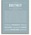Britney | Name Art Print – Name Stories