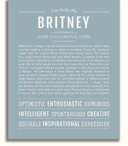 Britney | Name Art Print – Name Stories