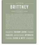Brittney | Name Art Print – Name Stories