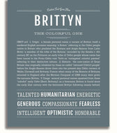 Brittyn | Name Art Print – Name Stories