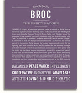 Broc | Name Art Print – Name Stories