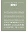 Broc | Name Art Print - Personalized Custom Gifts – Name Stories